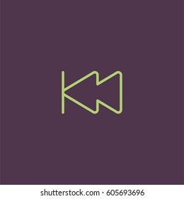 Previous Track Icon Media Player Button Stock Vector (Royalty Free ...