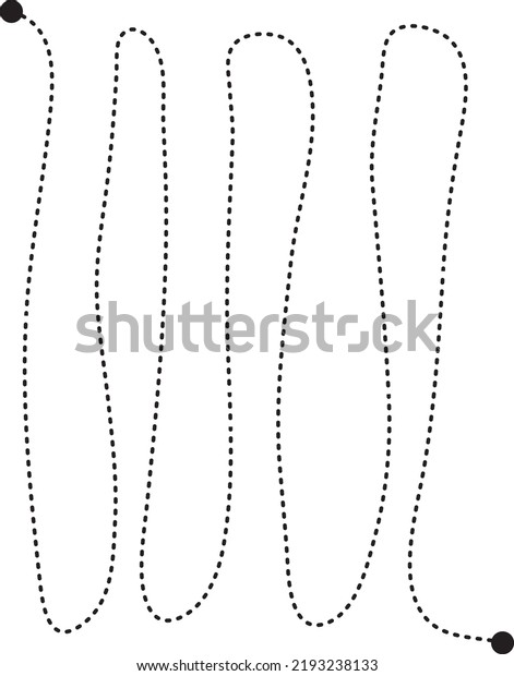 Prewriting Tracing Lines Curve Shapes Element Stock Vector (Royalty ...