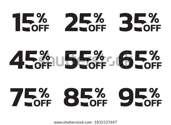 Price Off Label Badge Set Sale Stock Vector (Royalty Free) 1832537647