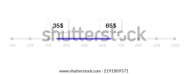 Price Range Scrollbar Web Form Online Stock Vector (Royalty Free ...