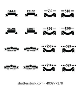 Price Ribbon Set Stock Vector (Royalty Free) 403977178 | Shutterstock