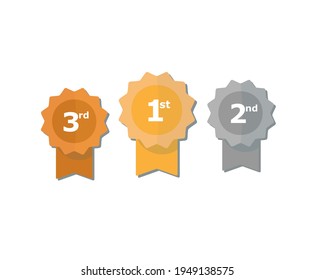 Price Ribbons First Second First Place Stock Vector (Royalty Free ...