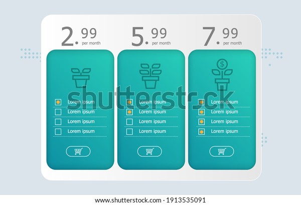 Price Table Template Background Vector Illustration Stock Vector ...