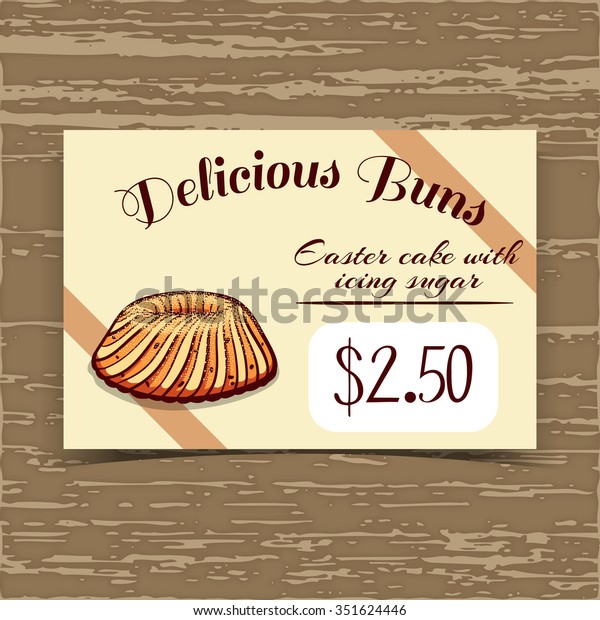 Price Tag Bakery Cafe Hand Drawn Stock Vector (Royalty Free) 351624446 ...