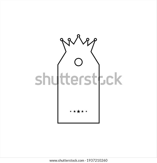 Price Tag Crownshaped Vector Icons Set Stock Vector (Royalty Free ...