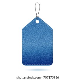 Price Tag Denim Texture Stock Vector (Royalty Free) 707173936 ...