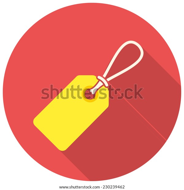Price Tag Flat Design Long Shadows Stock Vector (Royalty Free ...