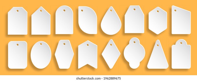 Price Tag Icon Set Different Shapes: เวกเตอร์สต็อก (ปลอดค่าลิขสิทธิ์ ...