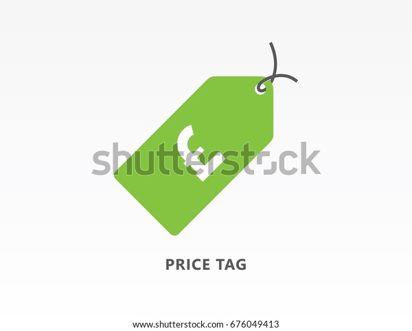 Price Tag Icon Vector Illustration Pound Stock Vector (Royalty Free ...