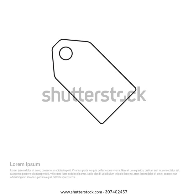 Price Tag Outline Icon Vector Illustration Stock Vector (Royalty Free ...