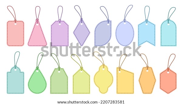 Price Tag Rainbow Set Different Shapes Stock Vector (Royalty Free ...