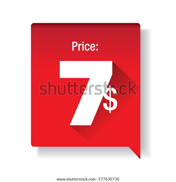 Price Tag Seven Dollar Stock Vector (Royalty Free) 277630730 | Shutterstock