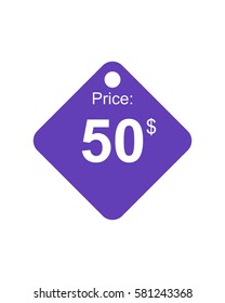 Price Tag Vector Purple Stock Vector (Royalty Free) 581243368 ...