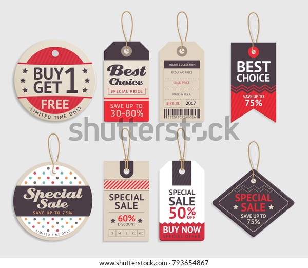 Price Tags Label Design Set Vector Stock Vector (Royalty Free ...