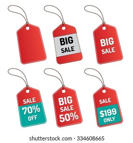 Price Tags Set On White Background Stock Vector (Royalty Free ...