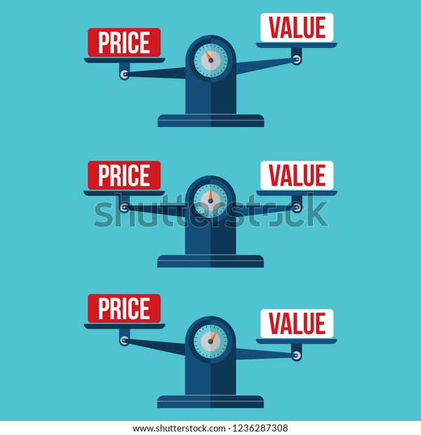 Price Value Balance Stock Vector (Royalty Free) 1236287308 | Shutterstock