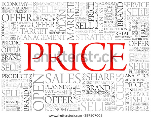 Price Word Cloud Business Concept Background Stock Vector (Royalty Free ...