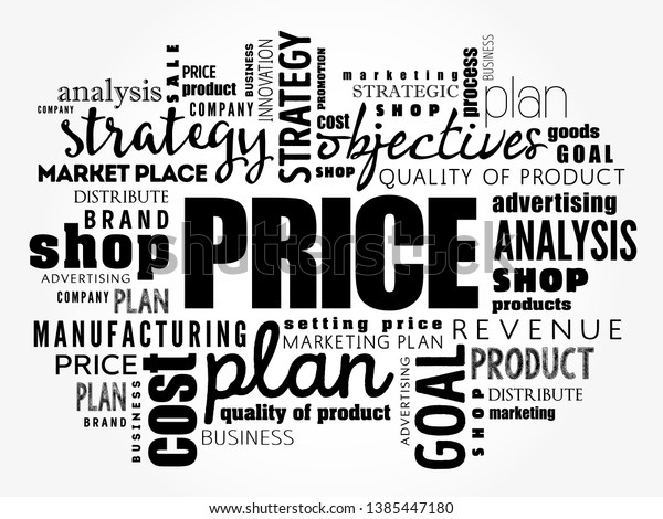 Price Word Cloud Collage Business Concept Stock Vector (Royalty Free ...