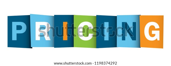Pricing Colorful Letters Banner Stock Vector (Royalty Free) 1198374292 ...