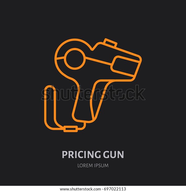 Pricing Gun Vector Flat Line Icon Stock Vector (Royalty Free) 697022113 ...