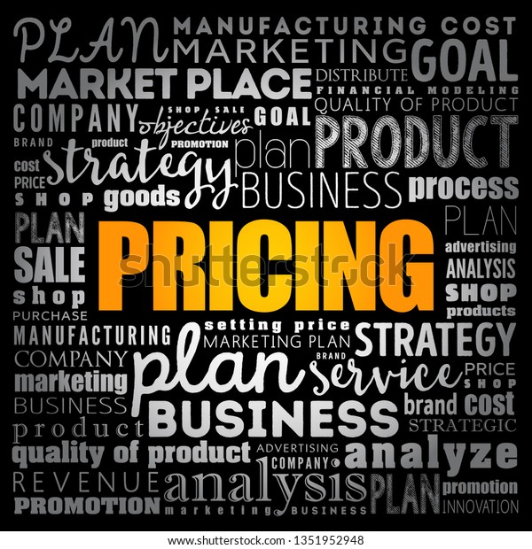 Pricing Word Cloud Collage Business Concept Stock Vector (Royalty Free ...