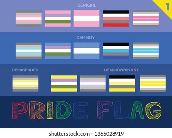 Pride Flags Demigender Colors Set Lgbtq: เวกเตอร์สต็อก (ปลอดค่า ...