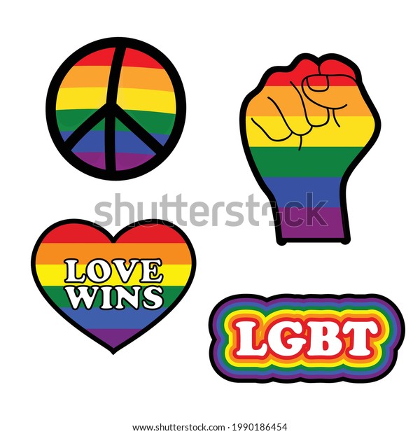 Pride Lgbt Stickers Tshirt Design Pride Stock Vector (Royalty Free ...