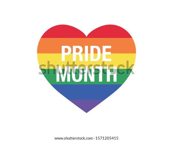 Pride Month Heart Logo Pride Month Stock Vector (Royalty Free ...