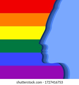 Pride Rainbow Flag Lgbt Movement Persons Stock Vector (Royalty Free ...