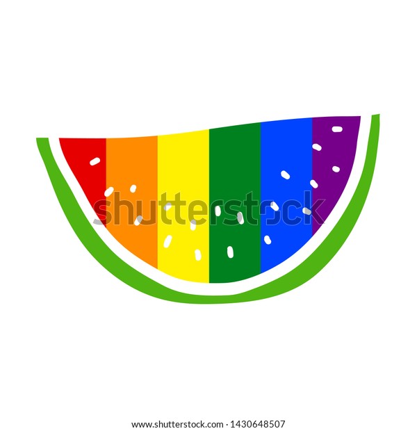 Pride Watermelon Illustration Pride Flag On Stock Vector (Royalty Free ...