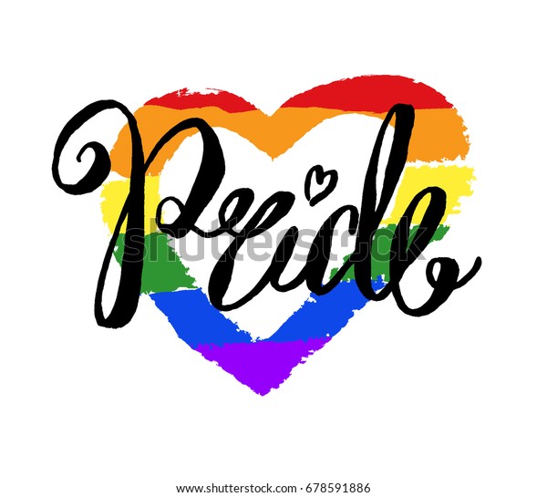 Pride Word Custom Lettering Text Colored Stock Vector (Royalty Free ...