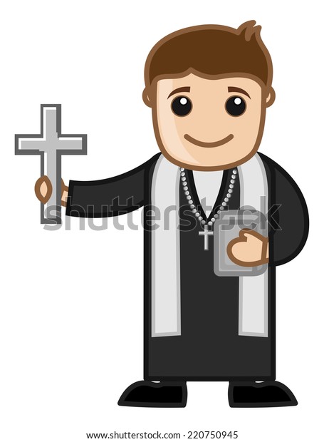 Priest Vector Character Cartoon Illustration Stock Vector (Royalty Free ...