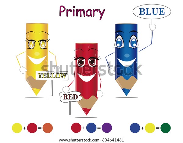 「Primary Colors Animation Three Pencil Primary」のベクター画像素材（ロイヤリティフリー ...