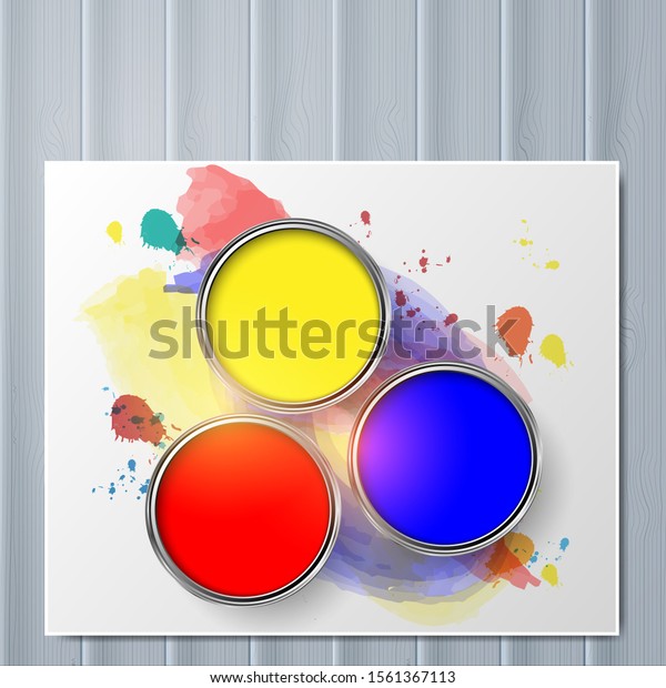 Primary Colors Red Yellow Blue On Stock Vector (Royalty Free ...