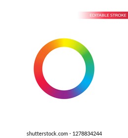Primary Colors Spectrum Outline Vector Circle Stock Vector (Royalty ...
