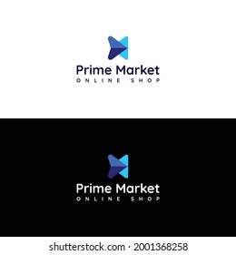 Prime Market Logo Design Vector Illustration Stock Vector (Royalty Free ...