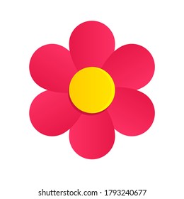 Primrose Icon Flat Style Icon Flower Stock Vector (Royalty Free ...