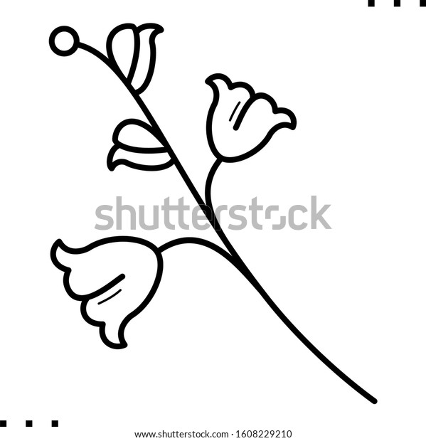 Primrose Spring Flower Line Art Icon Stock Vector (Royalty Free ...