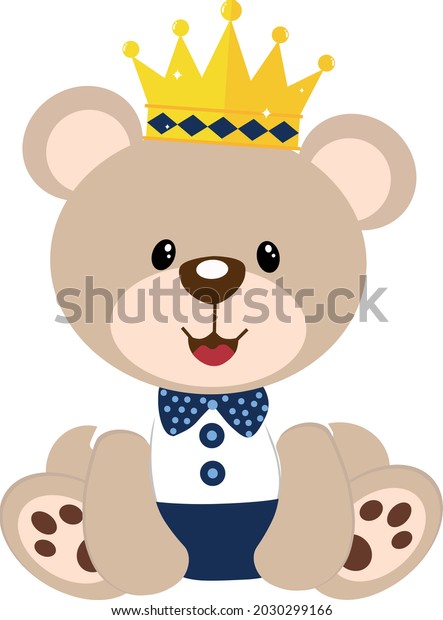 oso príncipe para la ducha de: vector de stock (libre de regalías ...