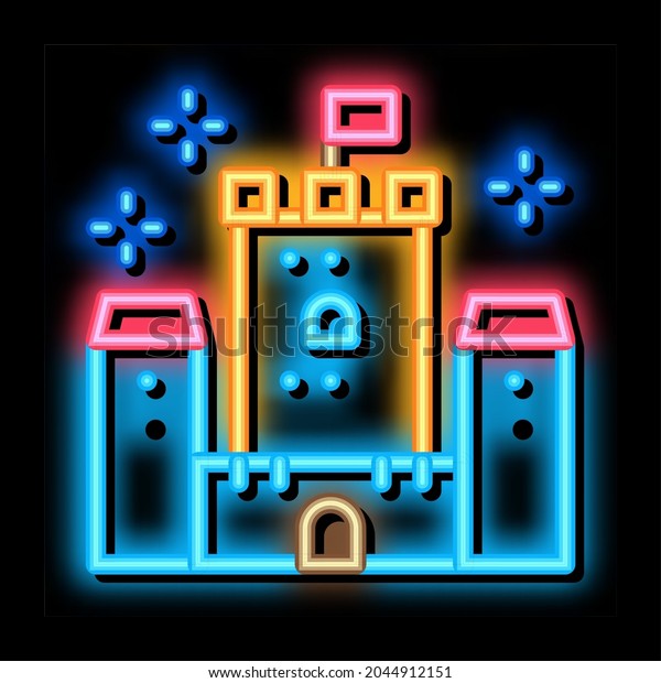 Princess Castle Neon Light Sign Vector Stock Vector (Royalty Free ...