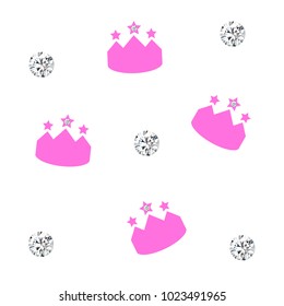 Princess Crown Diamonds Background Stock Vector (Royalty Free) 1023491965