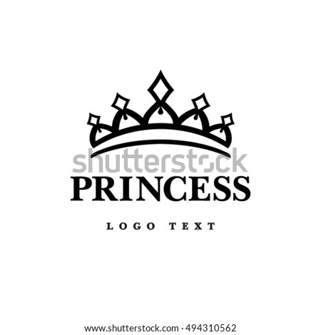 Princess Crown Logo Stock Vector (Royalty Free) 494310562 - Shutterstock