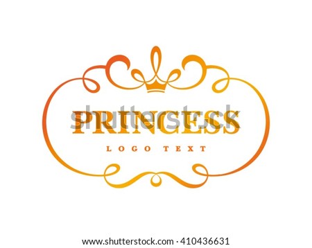 Princess Crown Logo Design Stock Vector (Royalty Free) 410436631 ...