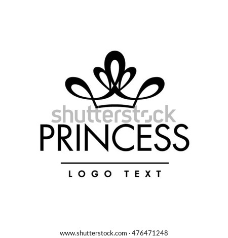Princess Crown Logo Design 库存矢量图（免版税） 476471248 - Shutterstock