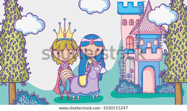 Princess Princess Cute Hand Drawing Cartoon Stock Vector (Royalty Free ...