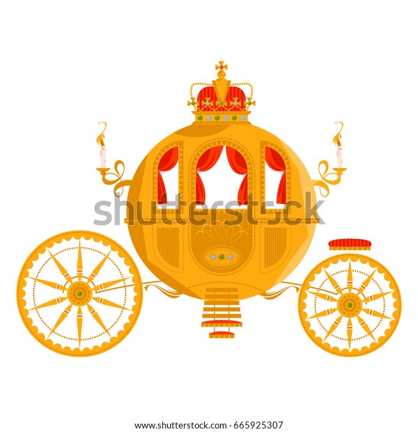 Princess Fantasy Carriage Vector Illustration Stock Vector (Royalty ...