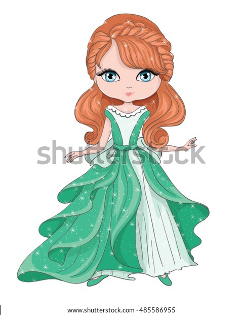 Princess Girl Vector Graphic Stock Vector (Royalty Free) 485586955