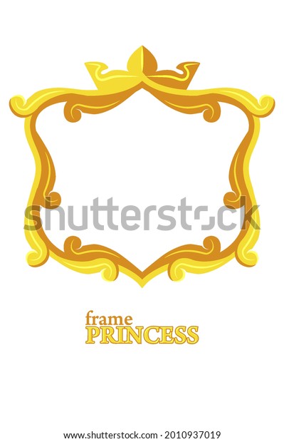 Princess Gold Frame Cartoon Square Avatars Stock Vector (Royalty Free ...
