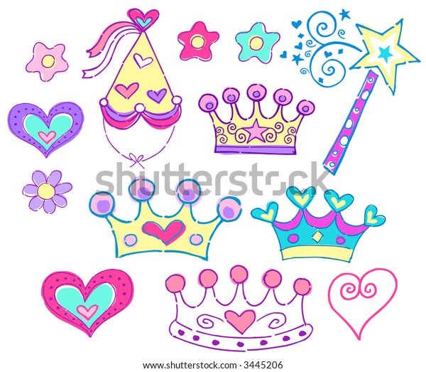 Princess Hats Tiara Vector Illustration: vetor stock (livre de direitos ...