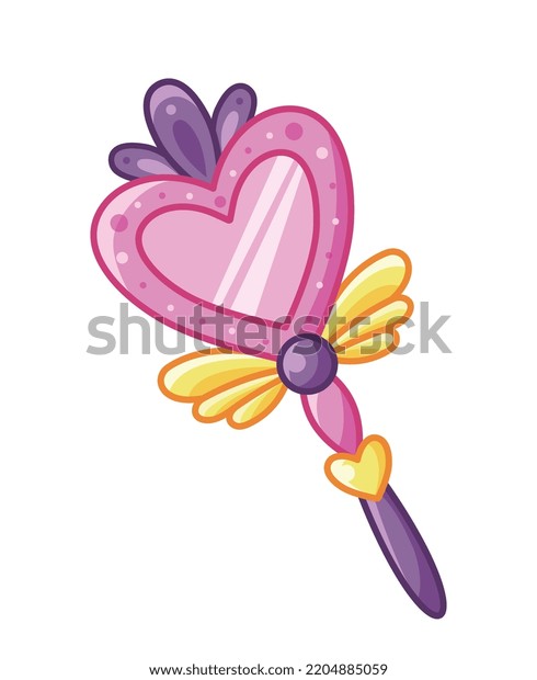 Princess Mirror Icon Luxurious Accessory Evaluating Stock Vector ...
